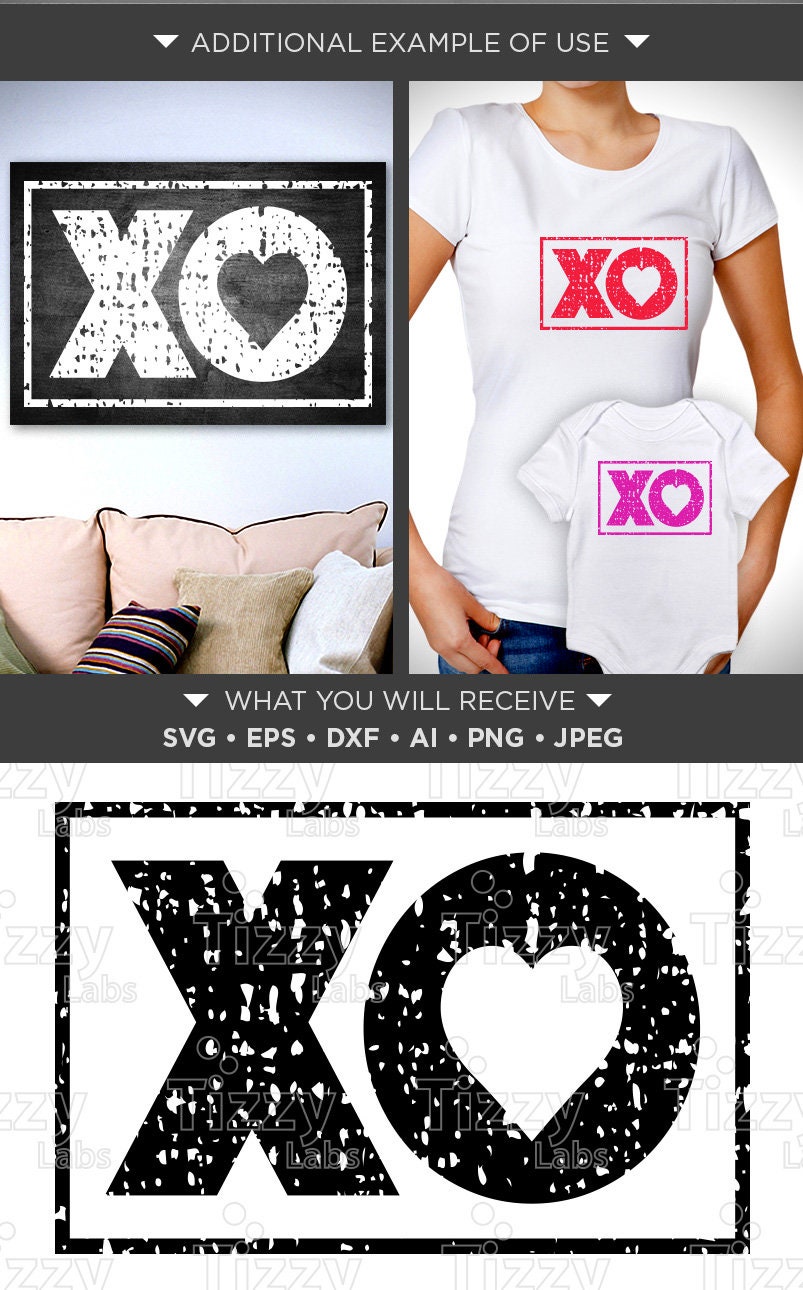 XO Svg File Heart SVG File Grunge Heart Sign Svg Happy - Etsy Canada