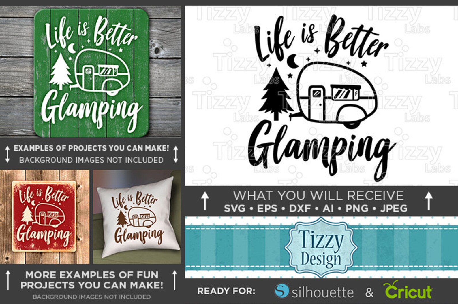 Life is Better Glamping SVG Glamper Decor SVG Glamping | Etsy