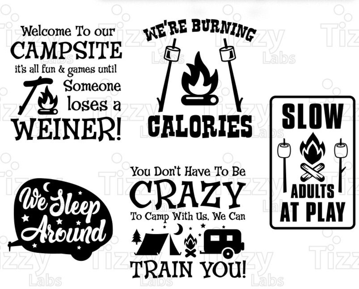 Camping Svg Bundle Set 7 SVG Files Camping Svg Files for - Etsy Canada