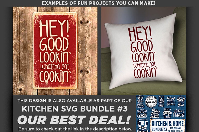 Hey Good Lookin' Whatcha Got Cookin' SVG Funny - Etsy Australia