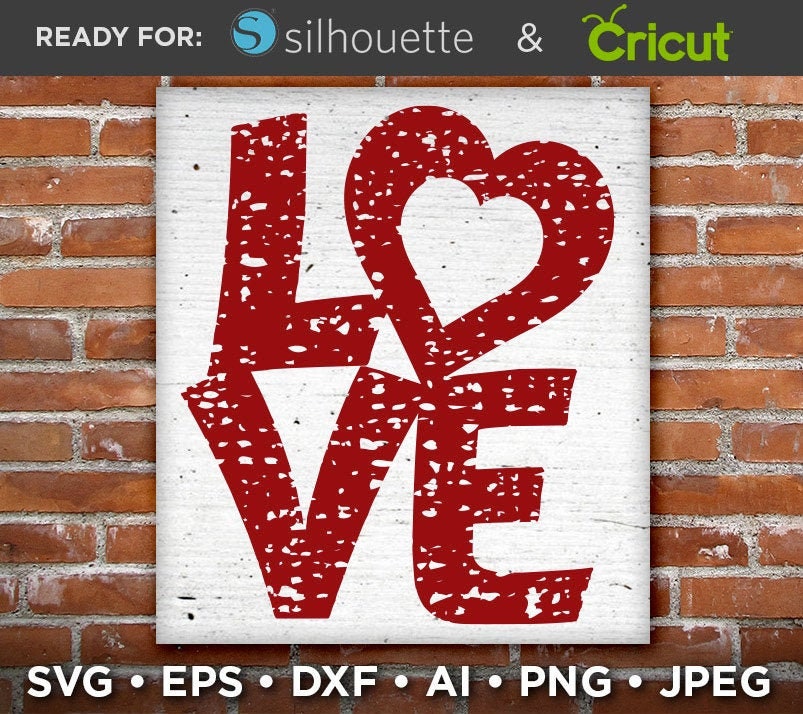 LOVE Sign SVG Grunge Svg Love Svg Valentines Svg File | Etsy