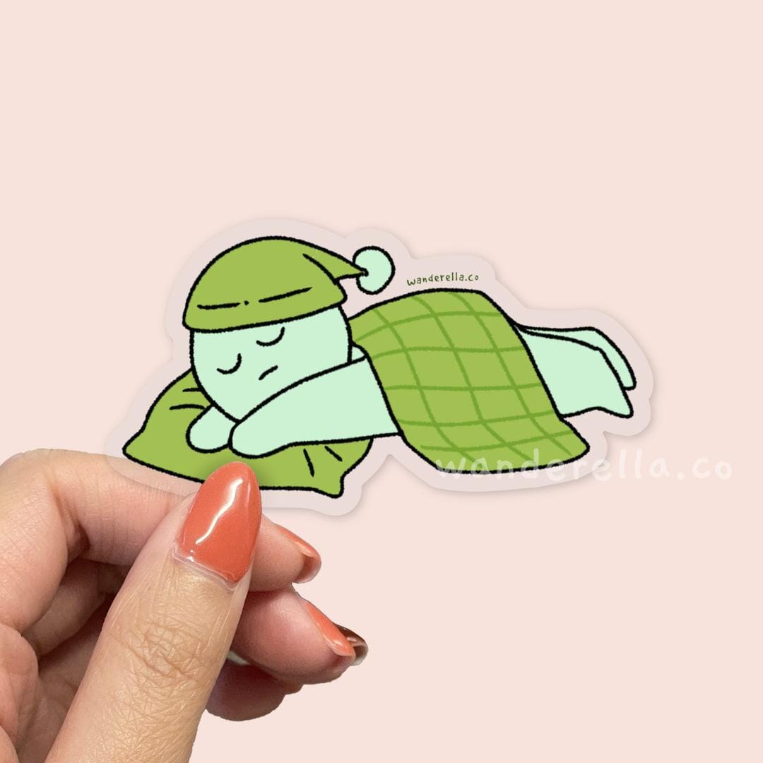 Sleeping Blind Box Green Guy Sticker - Etsy