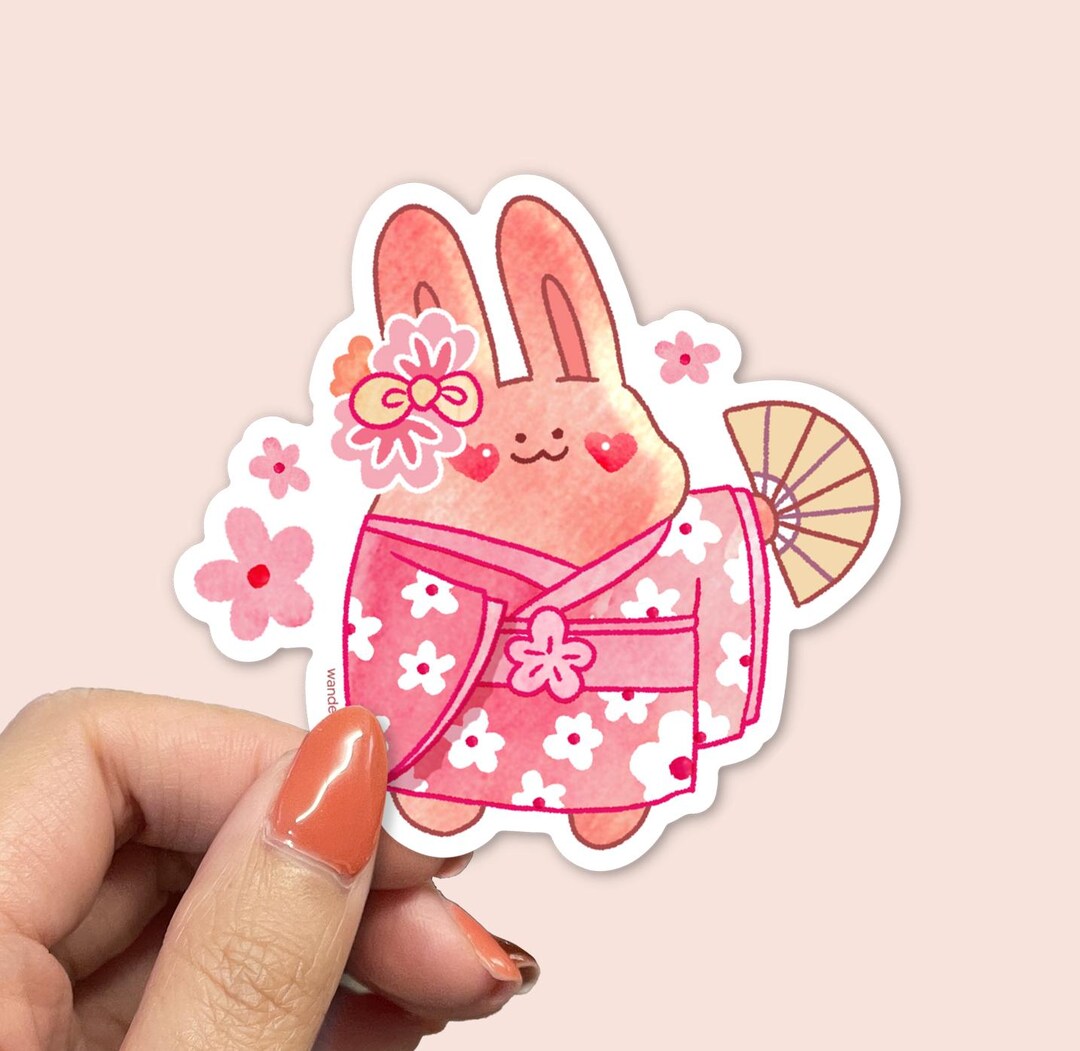 Kimono Sticker | Cute Vinyl Decal for Laptop & Water Bottle ...