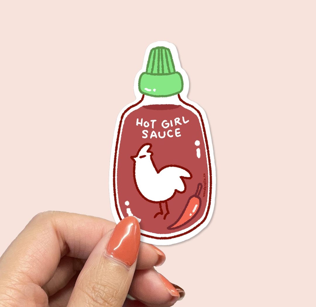 Hot Girl Sauce Sticker | Cute Vinyl Decal for Laptop & Water Bottle ...