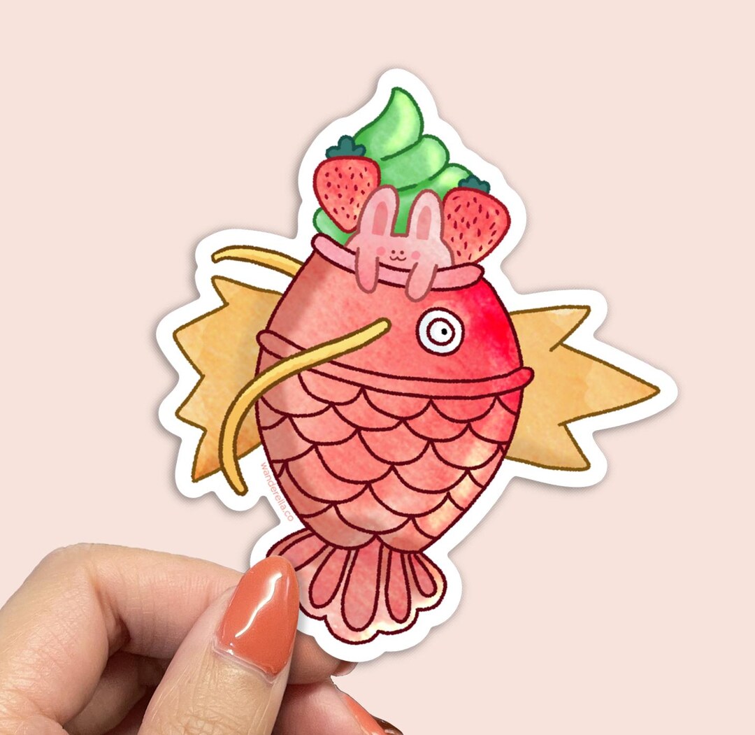 Taiyaki Sticker | Cute Vinyl Decal for Laptop & Water Bottle ...
