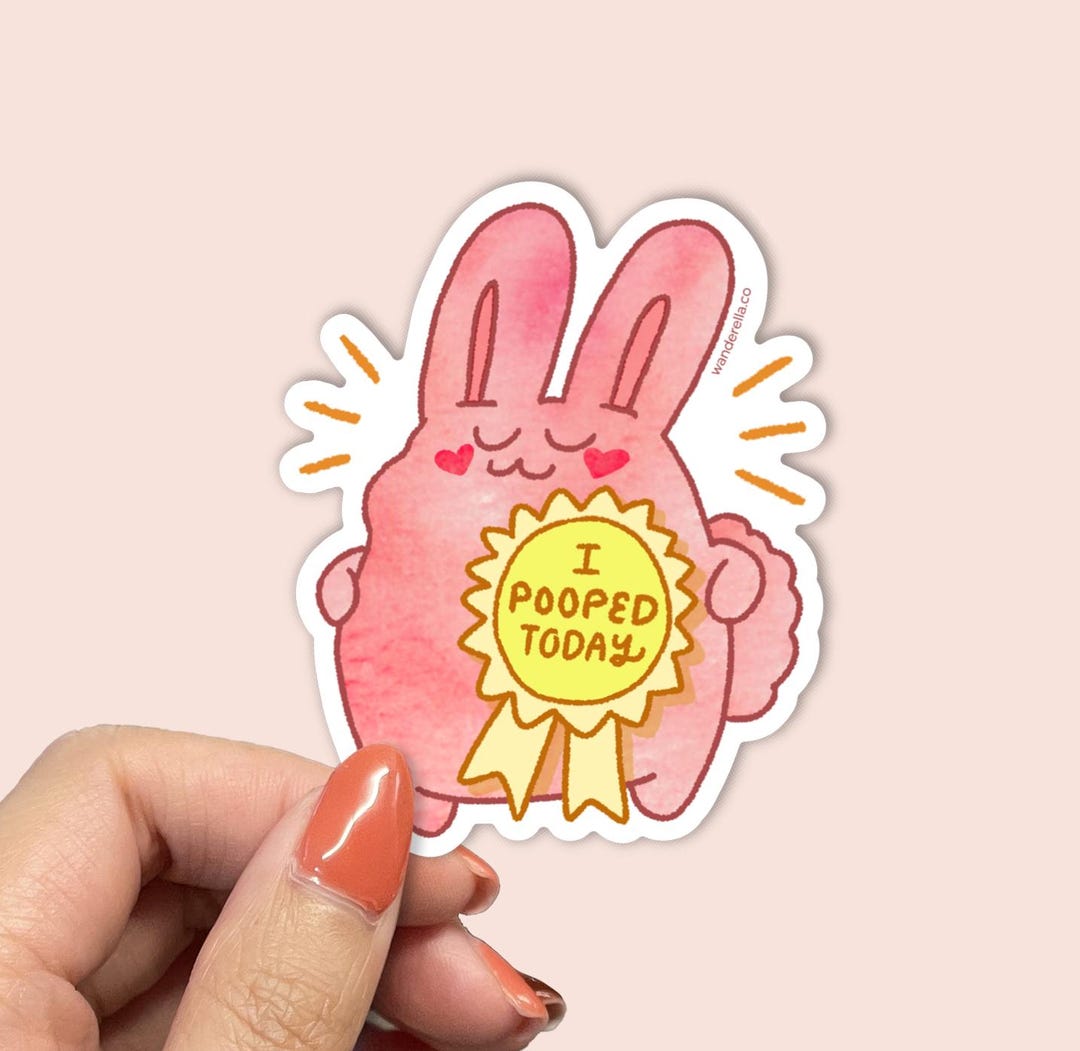 I Pooped Today Sticker | Cute Vinyl Decal for Laptop & Water Bottle ...