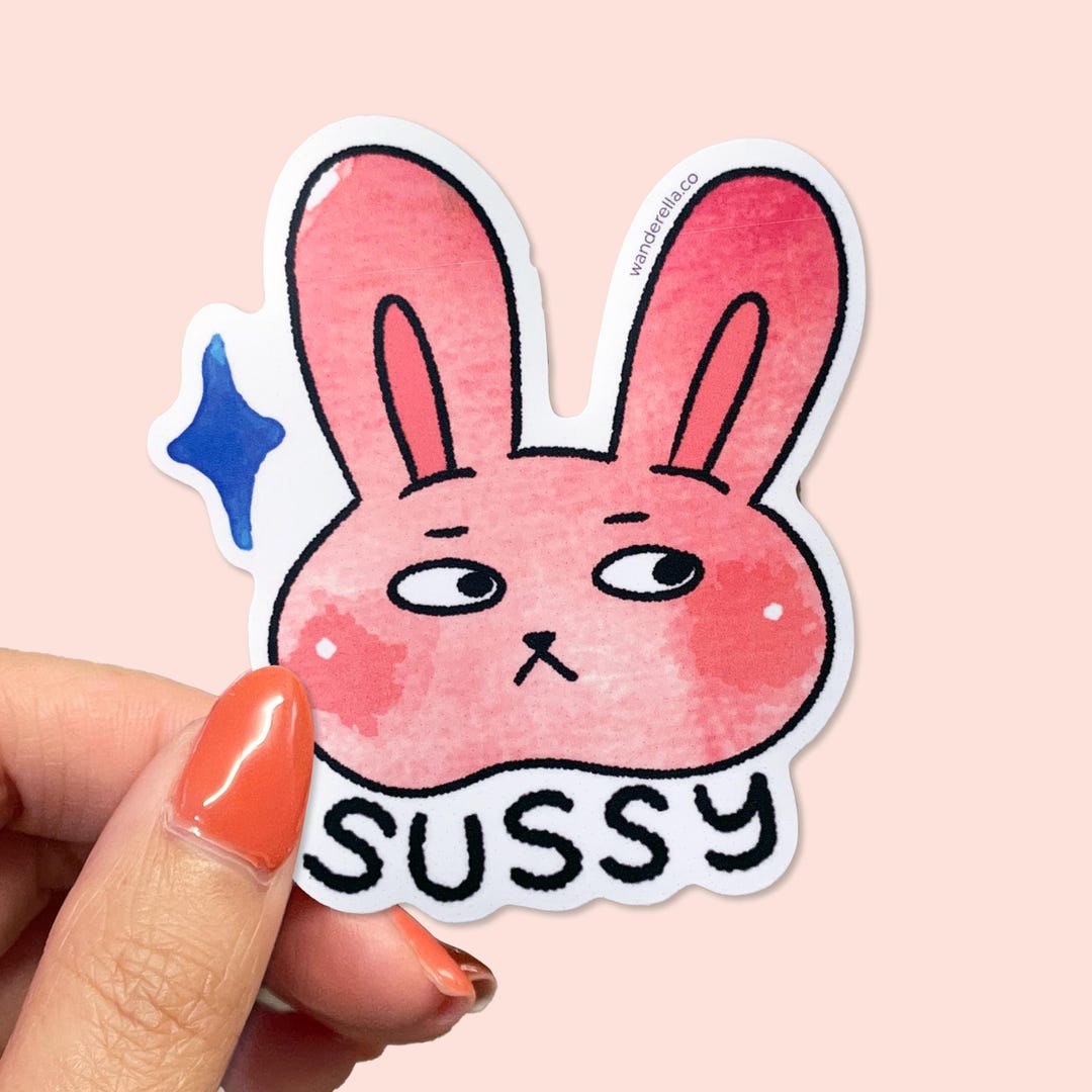 Sussy Sticker | Cute Vinyl Decal for Laptop & Water Bottle | Waterproof ...