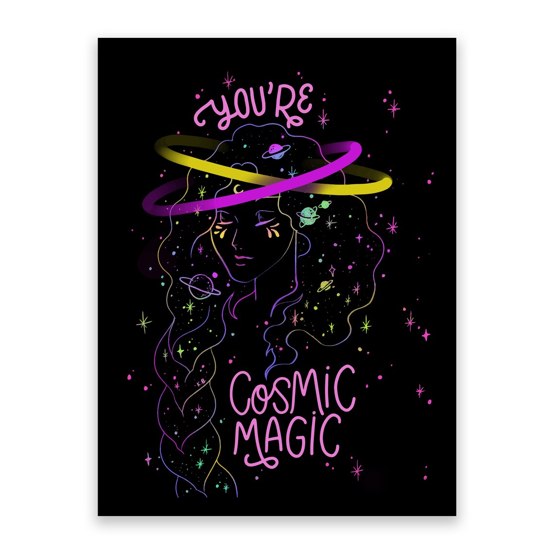 You're Cosmic Magic Cosmic Art Female Empowerment | Etsy