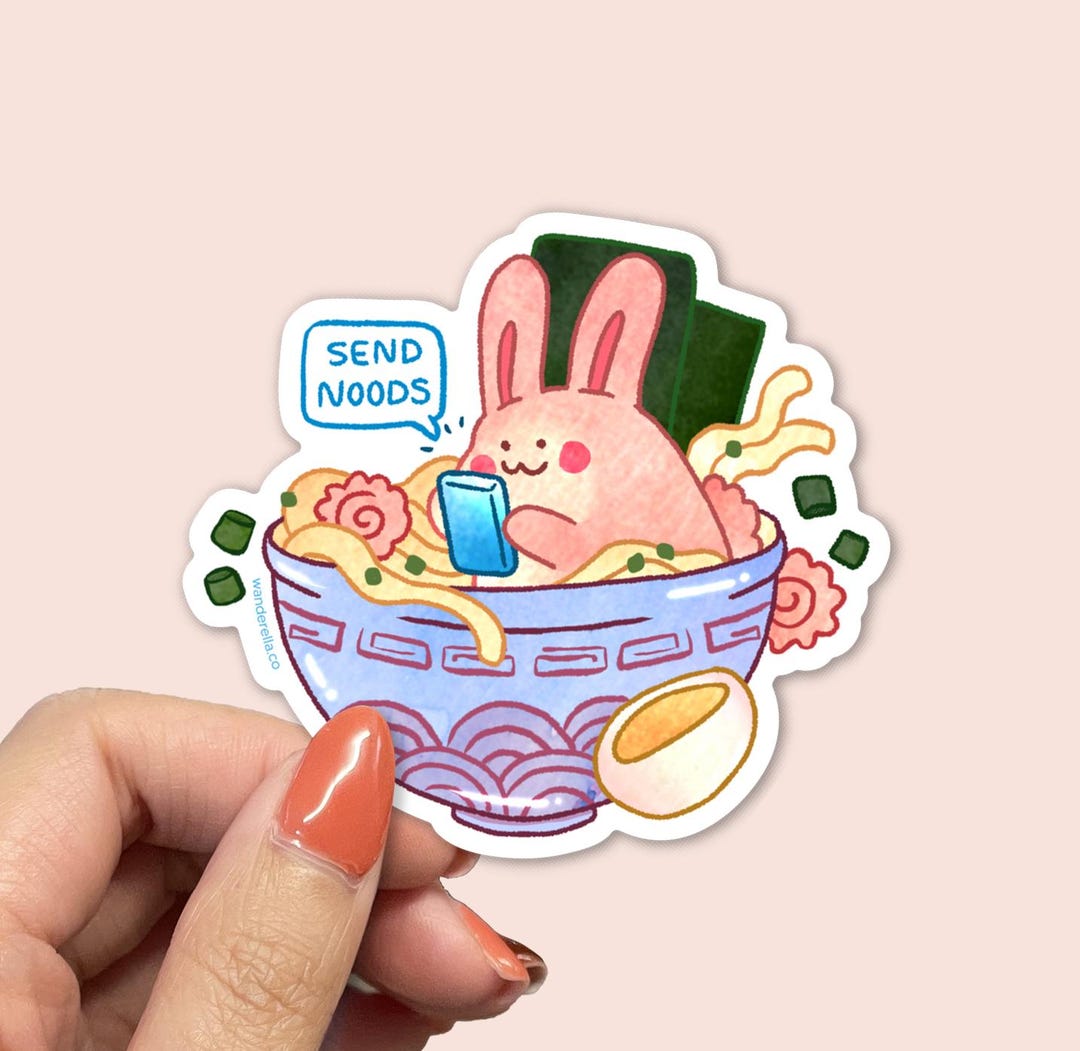 Send Noods Sticker | Cute Vinyl Decal for Laptop & Water Bottle ...