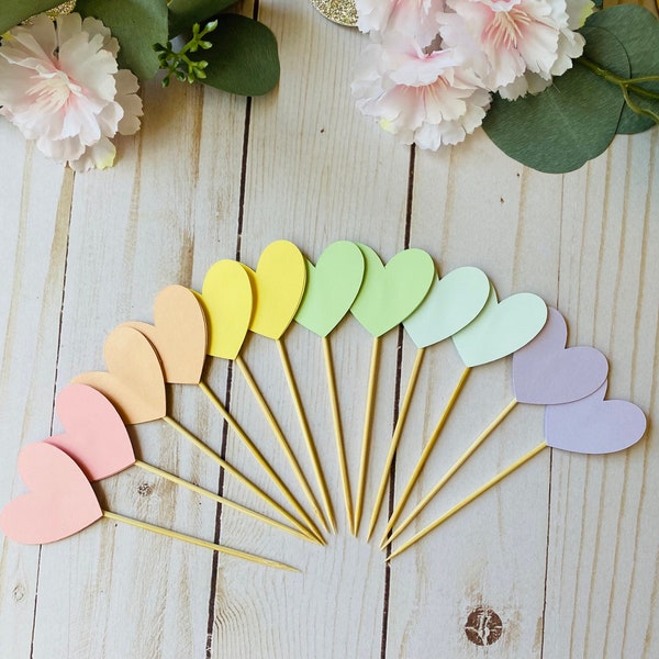 Heart Cupcake Topper - Etsy