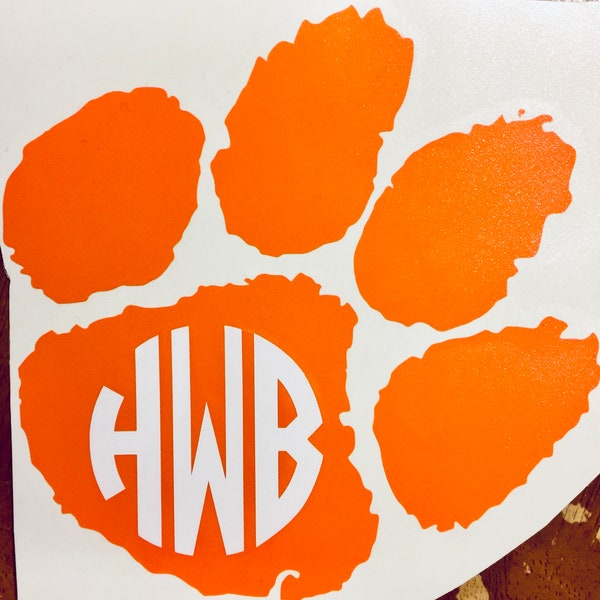 Clemson Paw Decal - Etsy