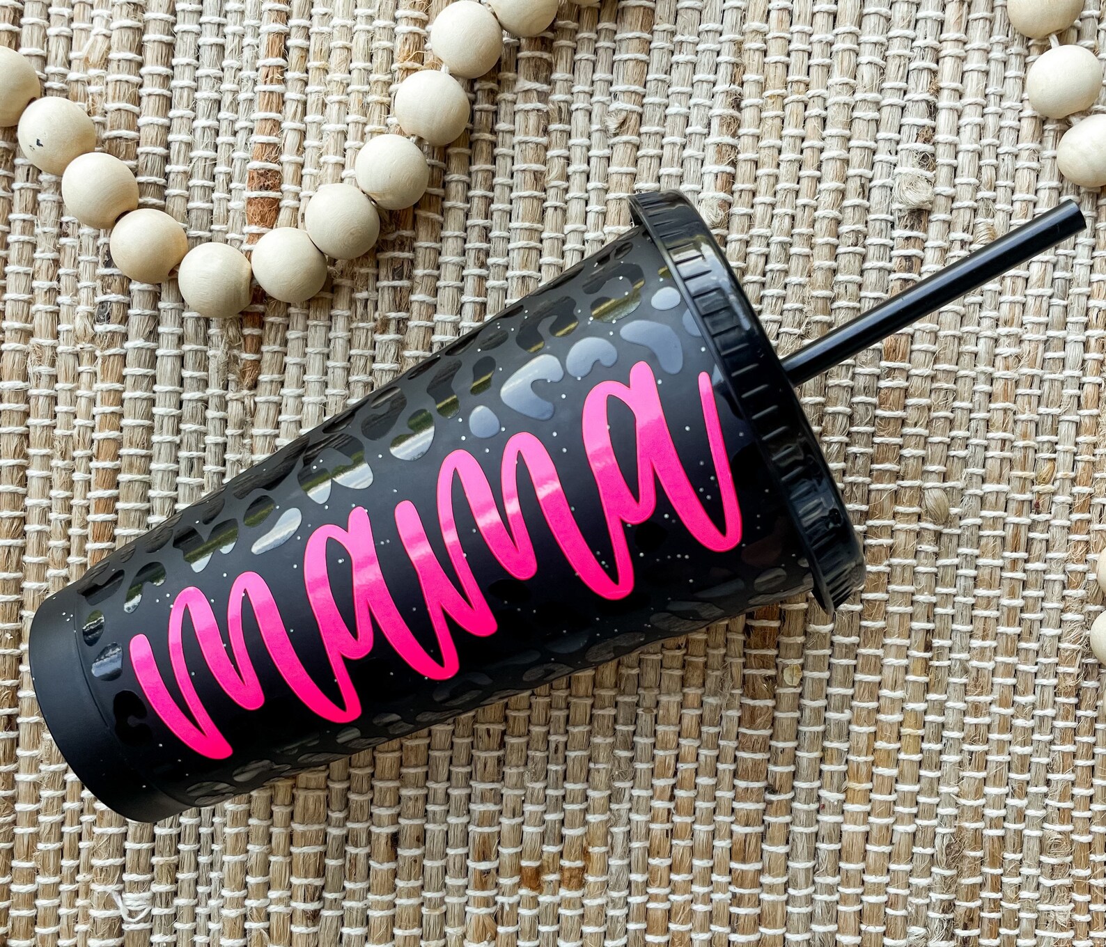 Mama Iced Coffee Cup | Black Leopard Mama Mini Venti Cold Cup | Mama ...