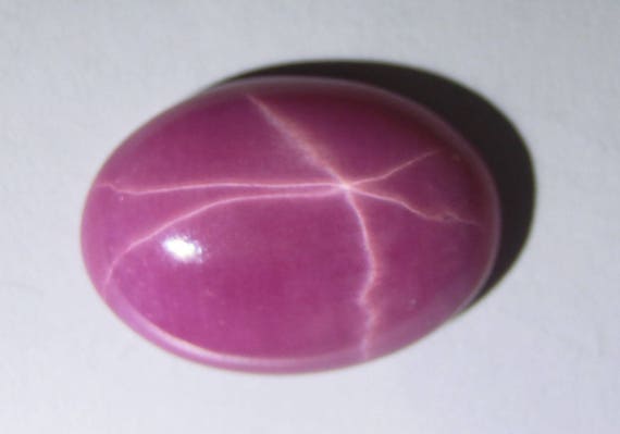 Opaque Star Ruby Oval 18x13 mm Flat Cabochon 6 Rayed | Etsy