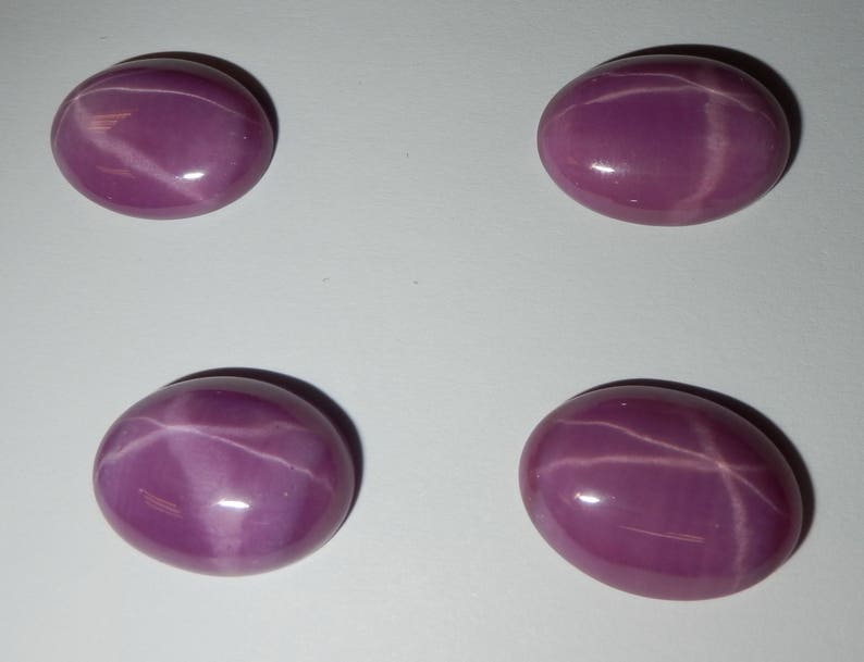Opaque Star Ruby Oval 18x13 Mm Flat Cabochon 6 Rayed - Etsy