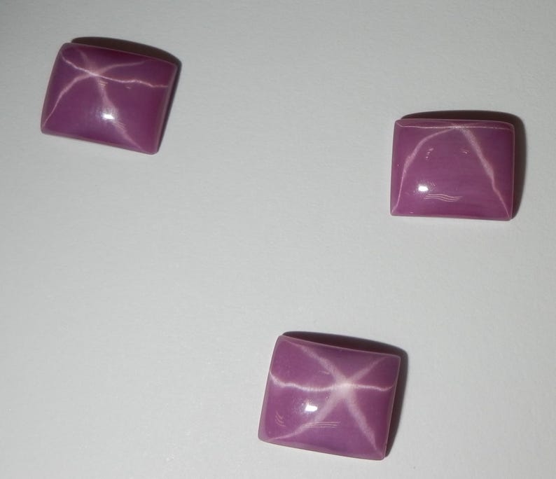 Opaque Star Ruby Rectangular 10x8 Mm Flat Cabochon Lab-created Stone 1 ...