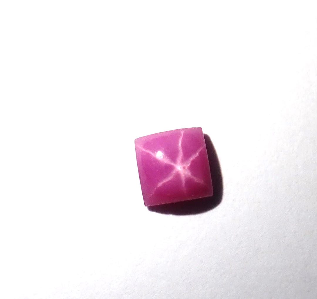 Star Ruby Cabochon, 6-rayed Lab-created Gem Stone Opaque Sharp Cornered ...