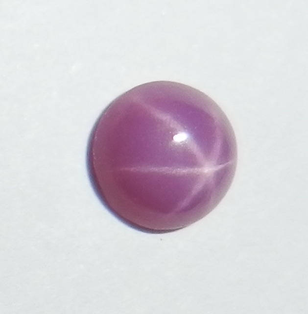 Opaque Star Ruby Round 5 Mm Flat Cabochon 6 Rayed Lab-created Stone ...