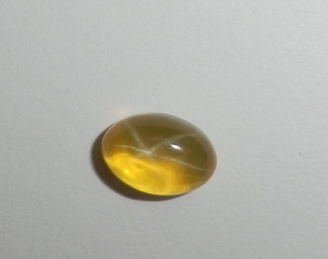 Transparent Yellow Star Sapphire Oval 6x4 Mm Cabochon Lab-created 5 ...