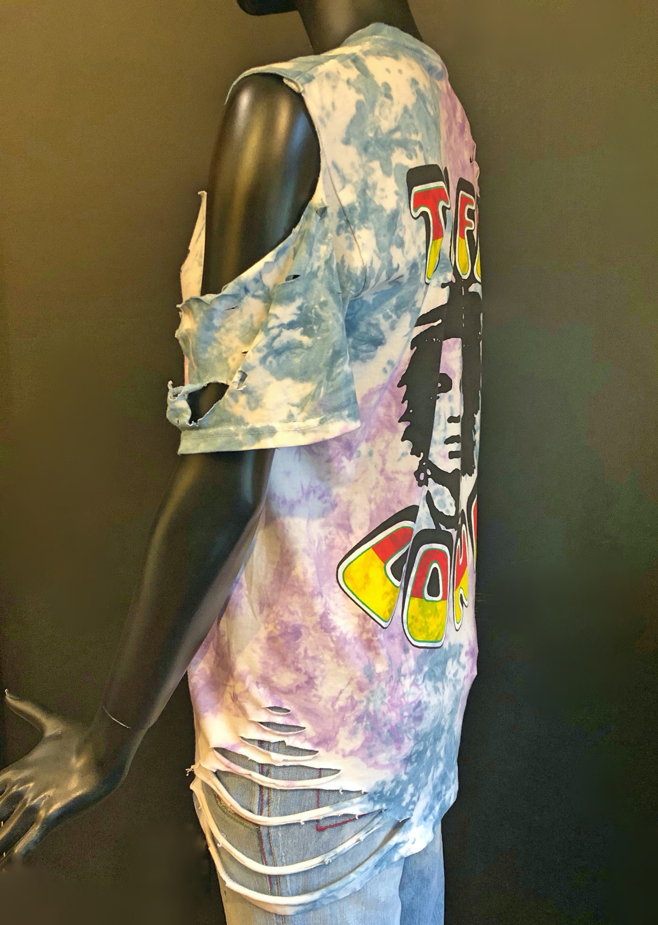 Bob Marley Tuff Gong Destroyed Stussy T-shirt by Cedella Marley - Etsy