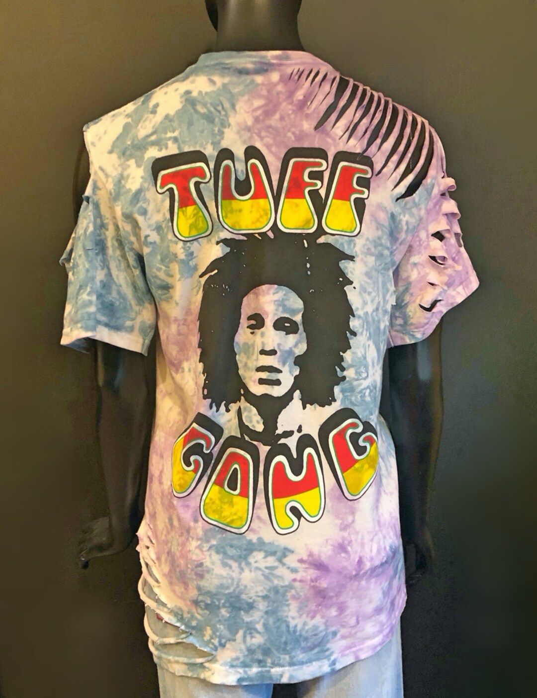 Bob Marley Tuff Gong Destroyed Stussy T-shirt by Cedella Marley - Etsy