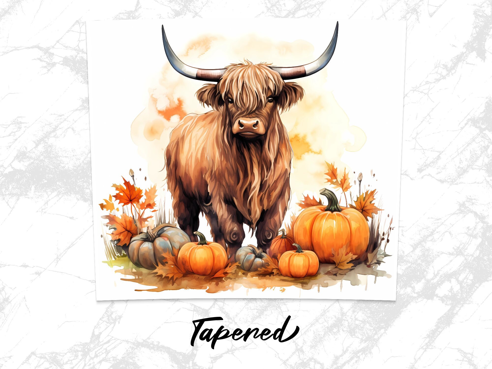 Cute Fall Highland Cow Pumpkin Patch Tumbler Wrap, Highland Cow Tumbler ...