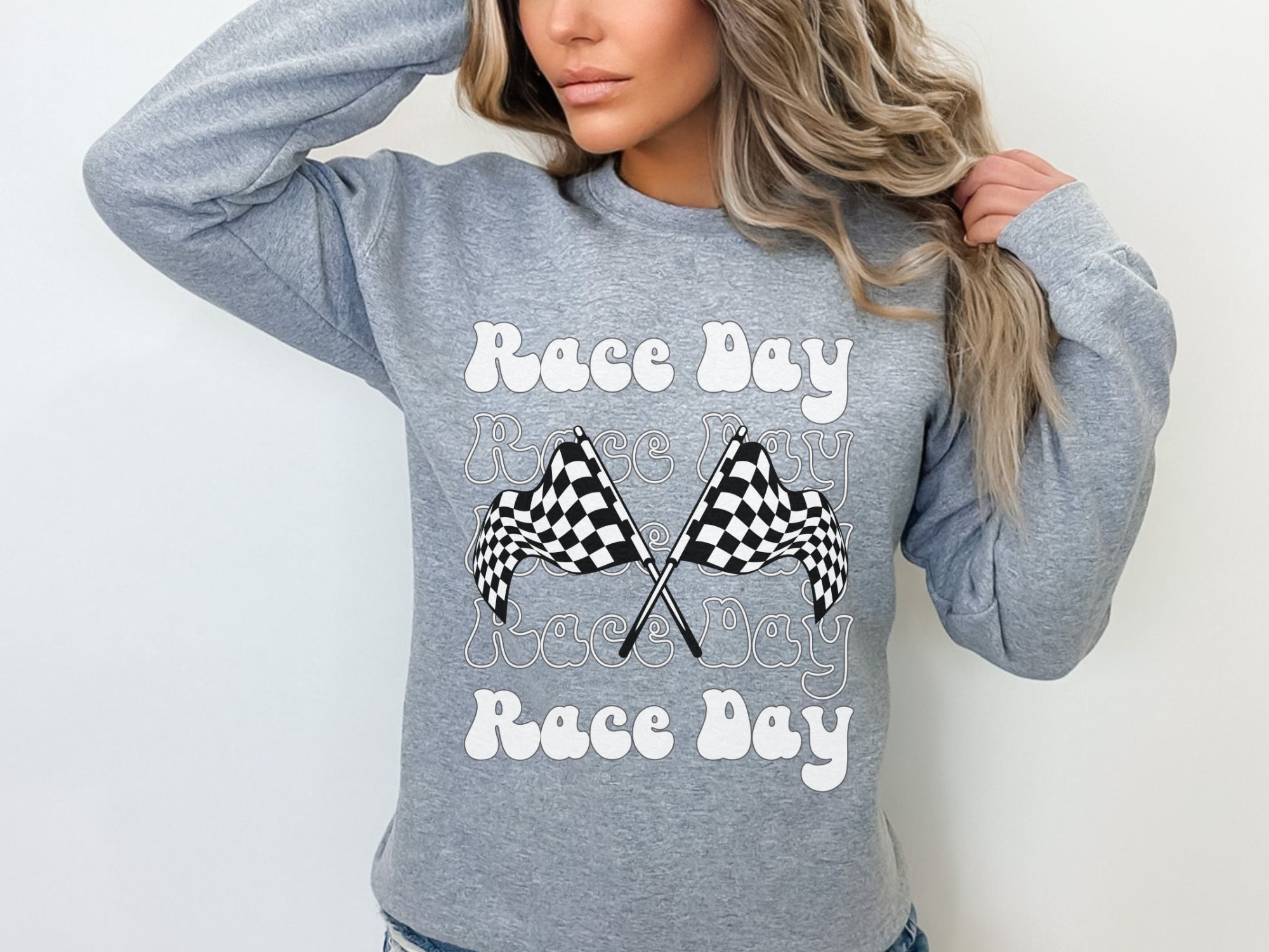 Race Day Sweatshirt Racing Top for Women Mom Race Crewneck - Etsy