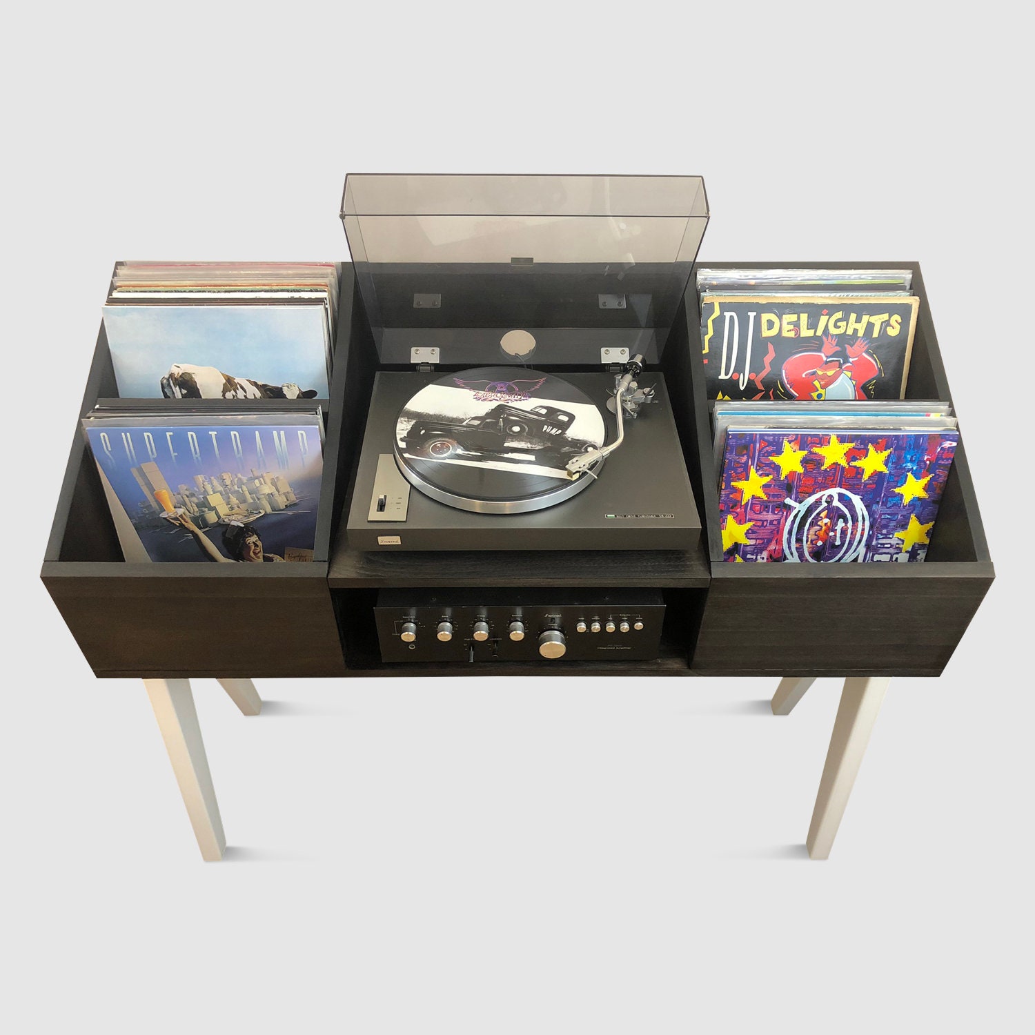 VinylConsolle PopUp Consola vintage para discos y tocadiscos - Etsy España