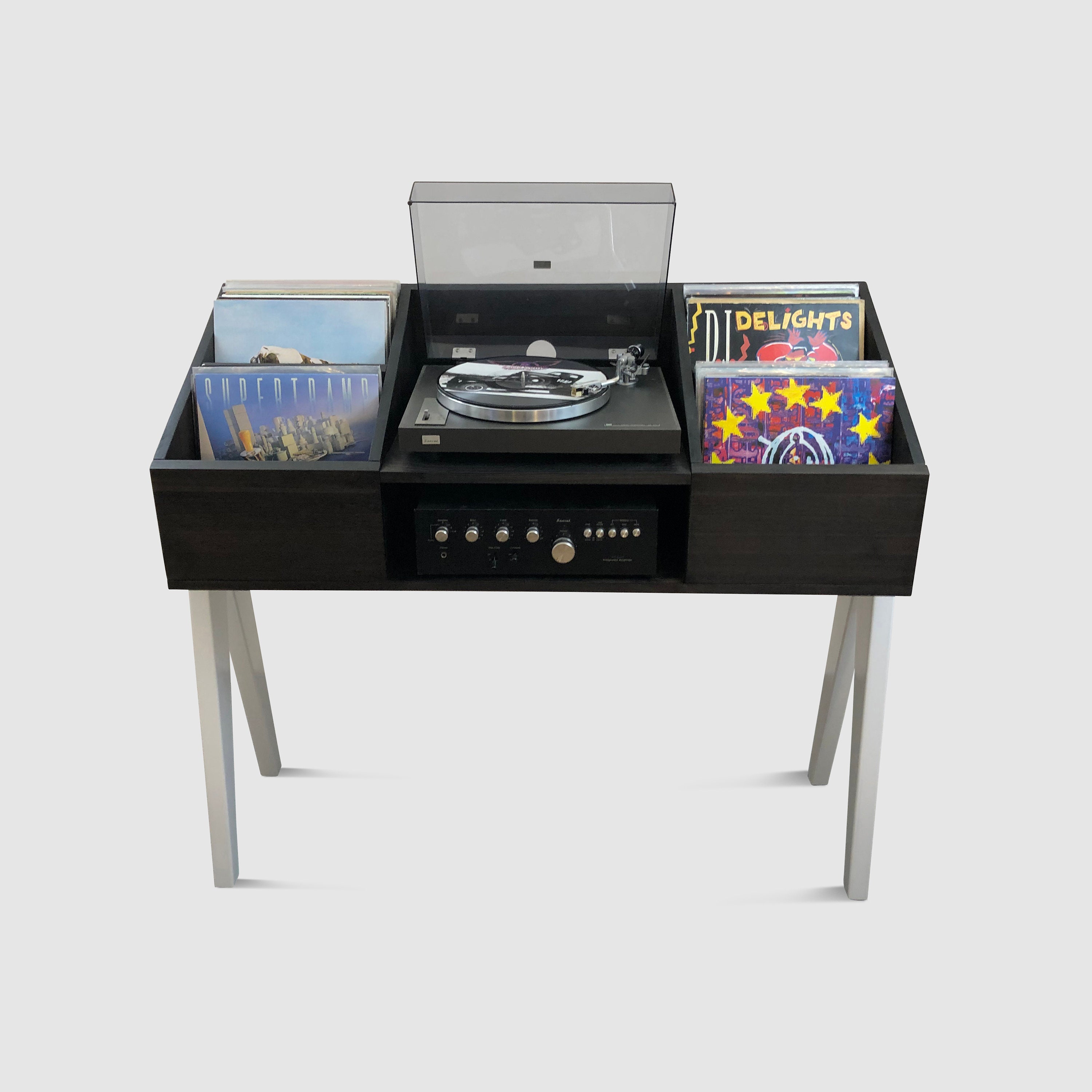 VinylConsolle PopUp Consola vintage para discos y tocadiscos - Etsy España