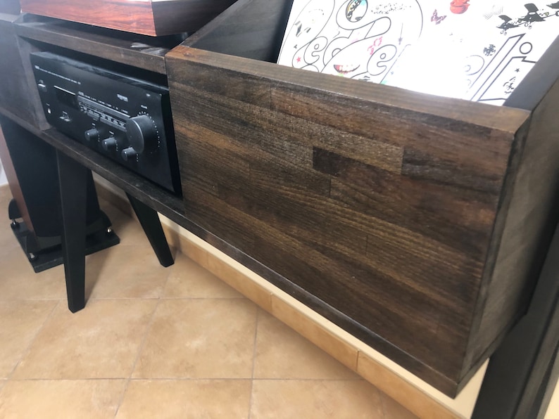 Vinylconsolle Record Display and Turntable Consolle in Solid - Etsy