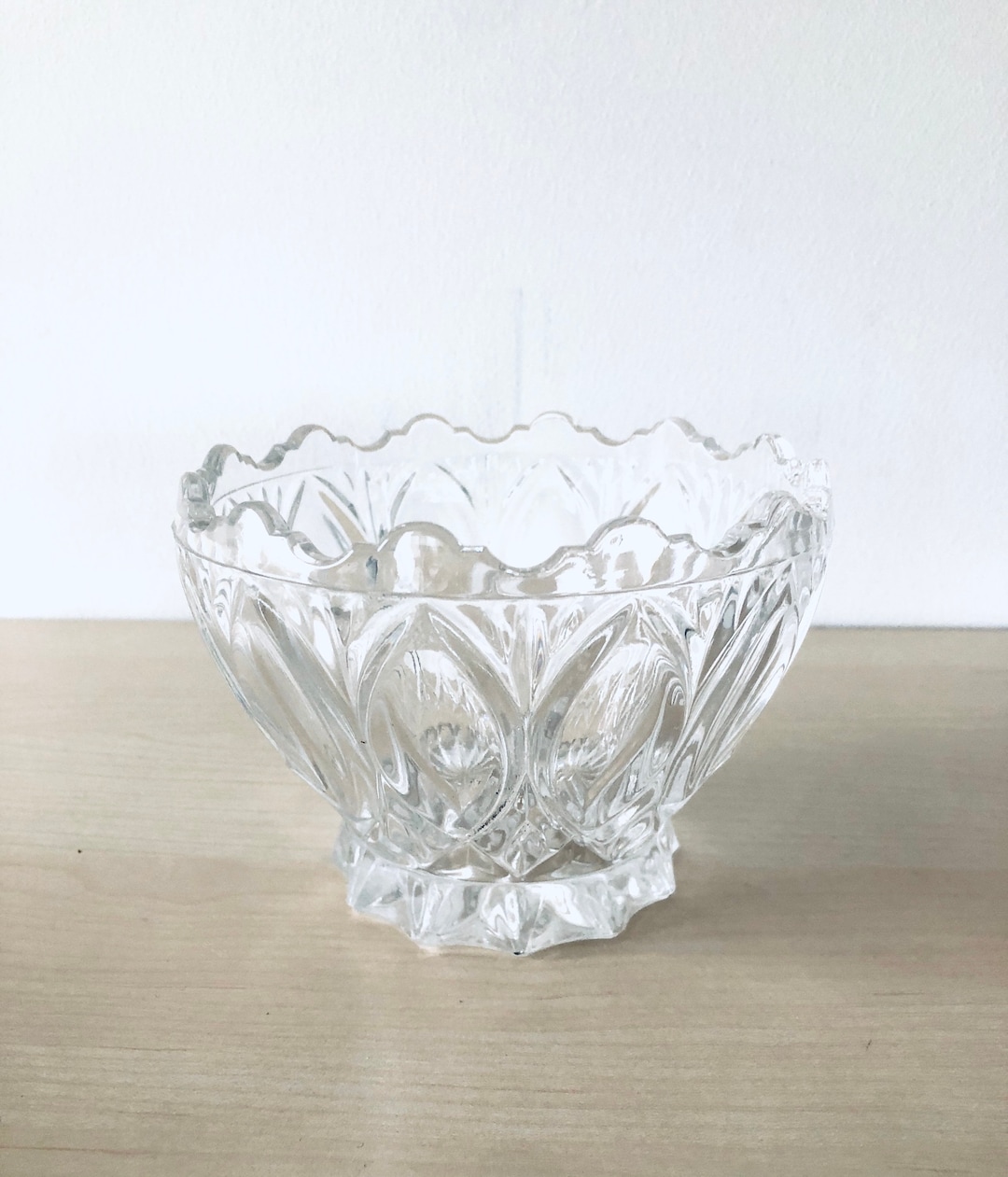 Pressed Glass Bowl for Offering Sweets or Fruit - Etsy