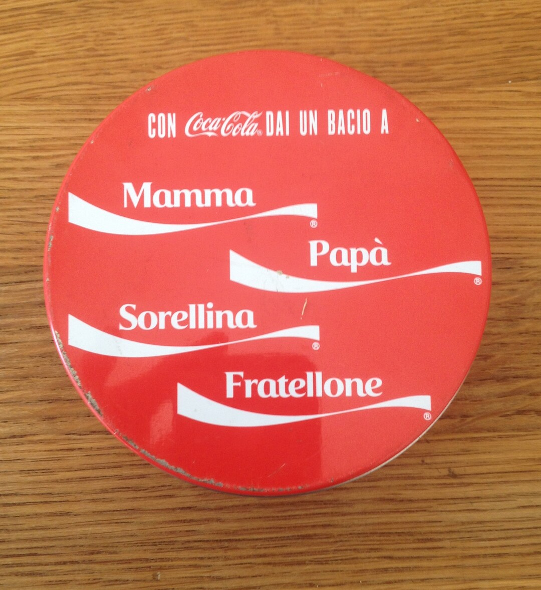 Coca-cola Coke Italy Metal Coaster Coaster Coaster in a Can - Etsy
