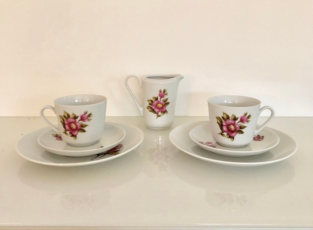 Vintage Kahla Made in GDR Floral Design Tea/coffee Set Period 1957 1964 Retro DDR Kahla ...
