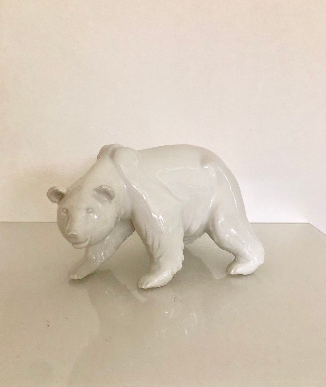 KPM, Large Walking Polar Bear, White, Glazed, Sceptre Mark - Etsy