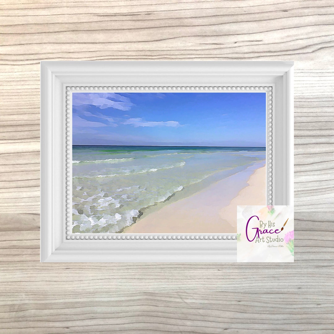 Destin FL Watercolor Art, Printable Wall Art, Beach Art, Coastal Art ...