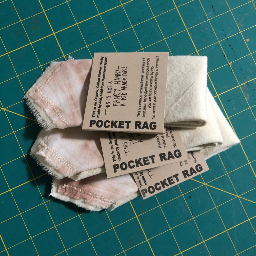 Pocket Rag X3 Organic Cotton Flannel All Purpose Cloth Hankie ...