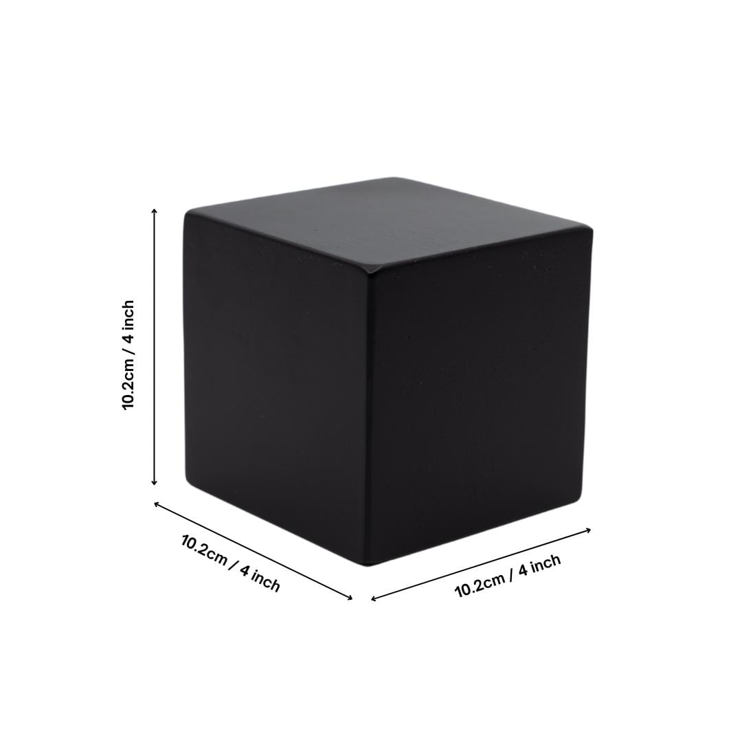 4 Inch Square Solid Wood Blocks Cubes Black Color Set of 2 - Etsy