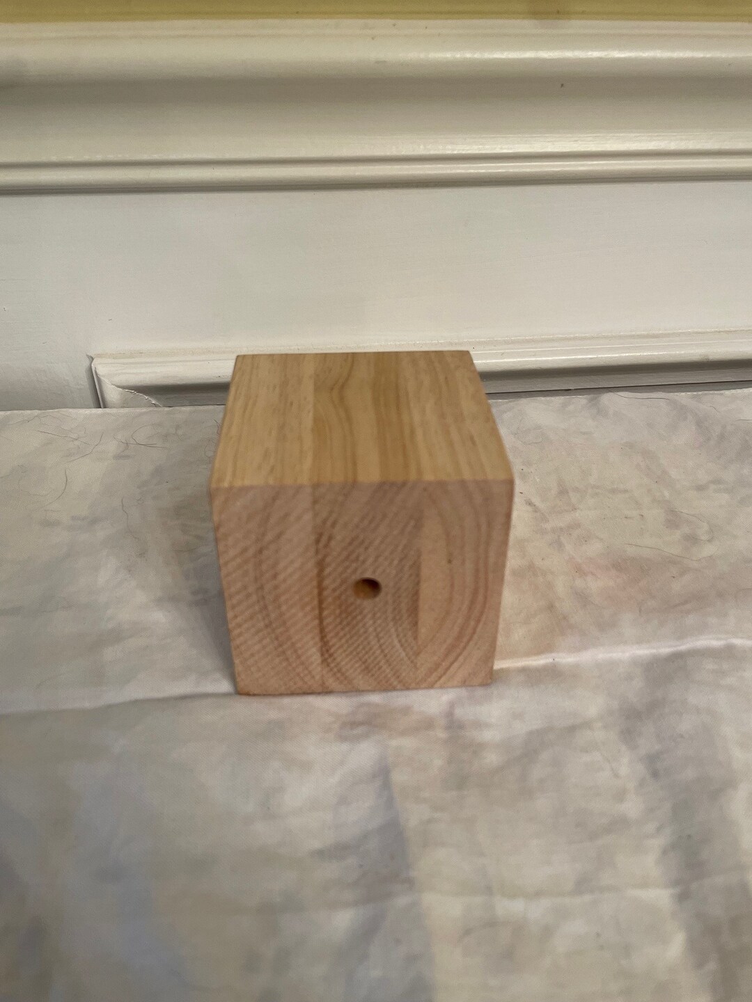 Unfinished Solid Wood 3 Inch Square Block With Hole for DIY Crafts - Etsy