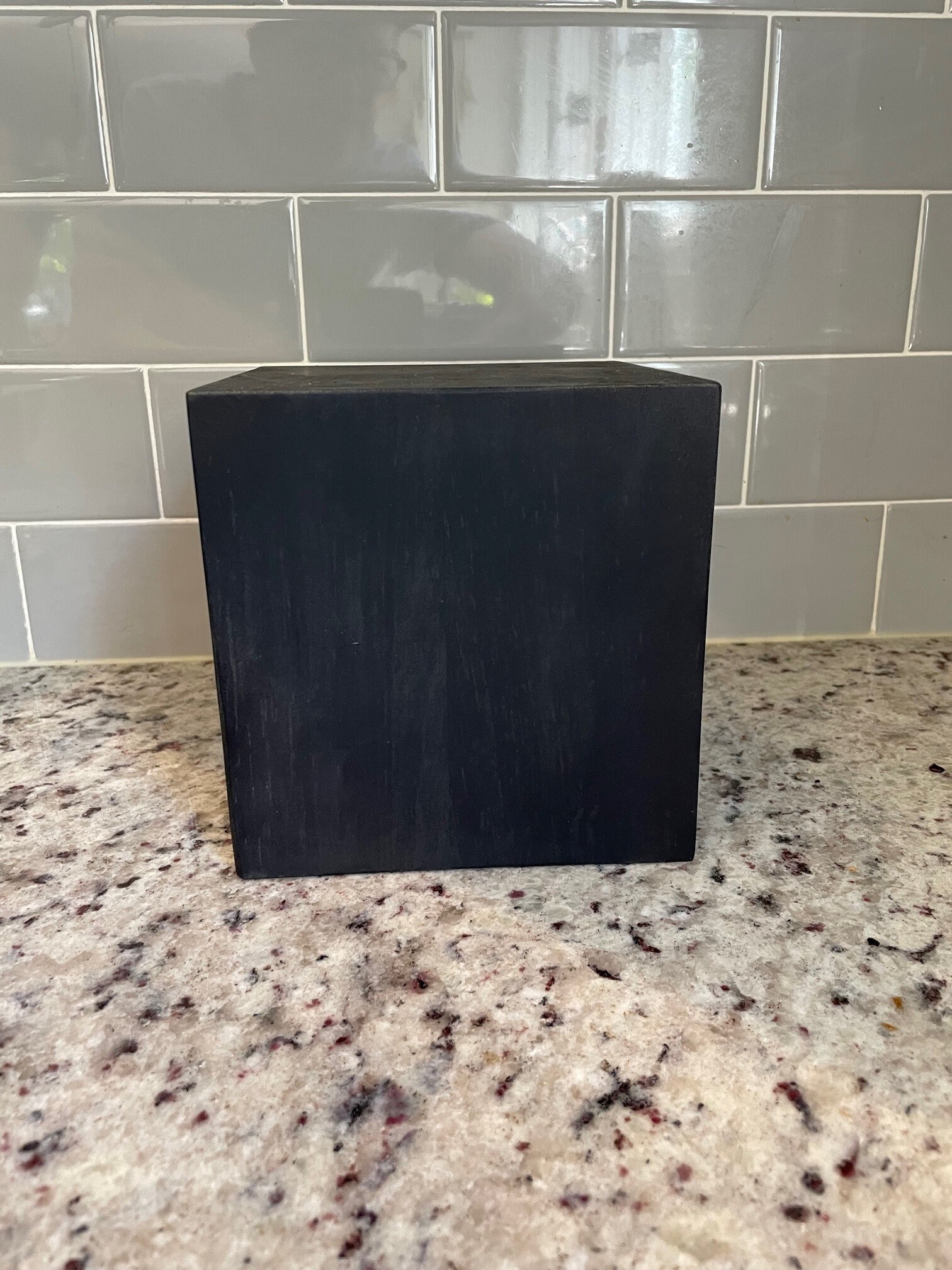 5 Inch Solid Wood Block Cube- Black Color - Etsy