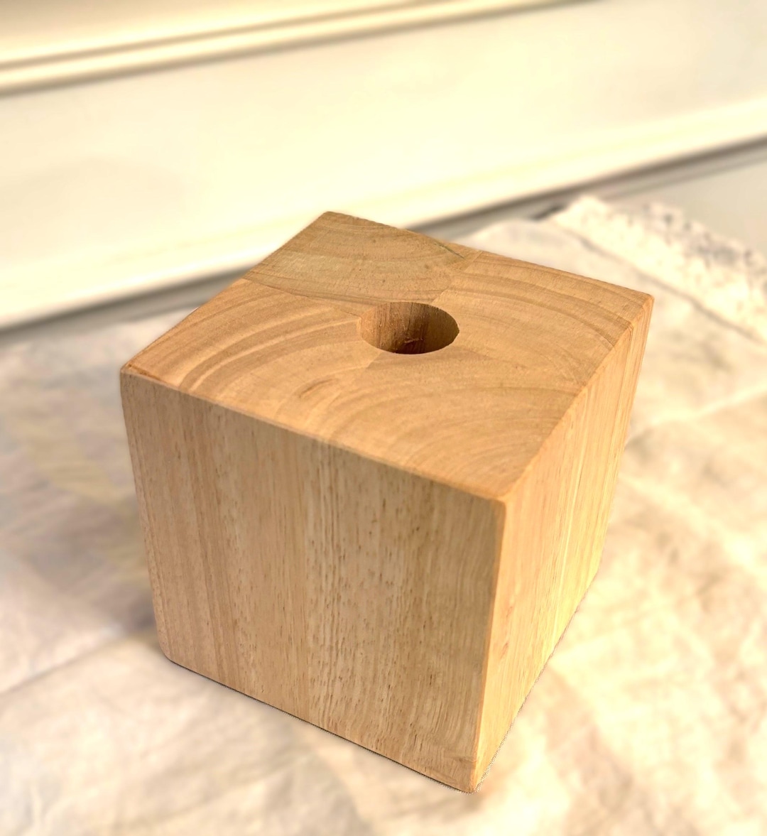 Custom Unfinished Hardwood Block – 3” or 4” Square With Your Choice of ...