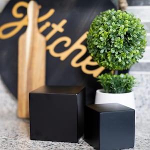 Black 4 Inch Solid Wood Block Cube 4x4x4 Inches - Etsy