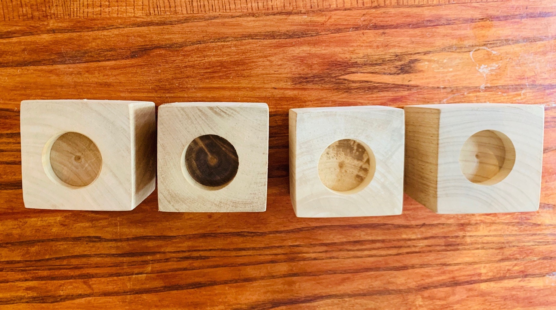 Set of 4 Furniture Risers Solid Hard Wood Unfinished - Etsy