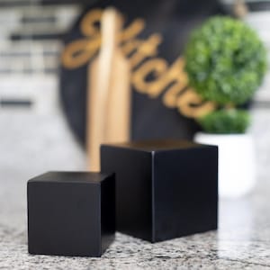 Black 4 Inch Solid Wood Block Cube 4x4x4 Inches - Etsy