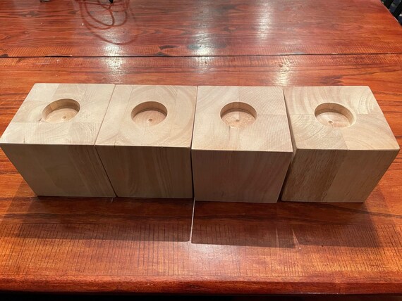 Set of 4 Furniture Risers/sofa Risers Solid Hard Wood - Etsy