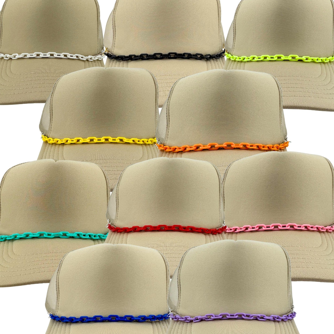 TRUCKER HAT CHAIN- Acrylic Oval Chain, Trucker Hat Accessories, Hat ...