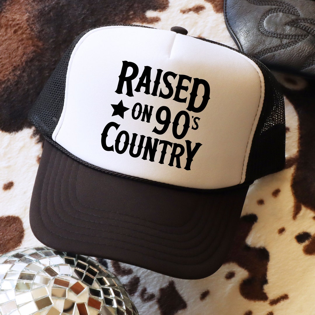 Raised on 90s Country TRUCKER HAT, Country Music Lover, Concert Hat ...