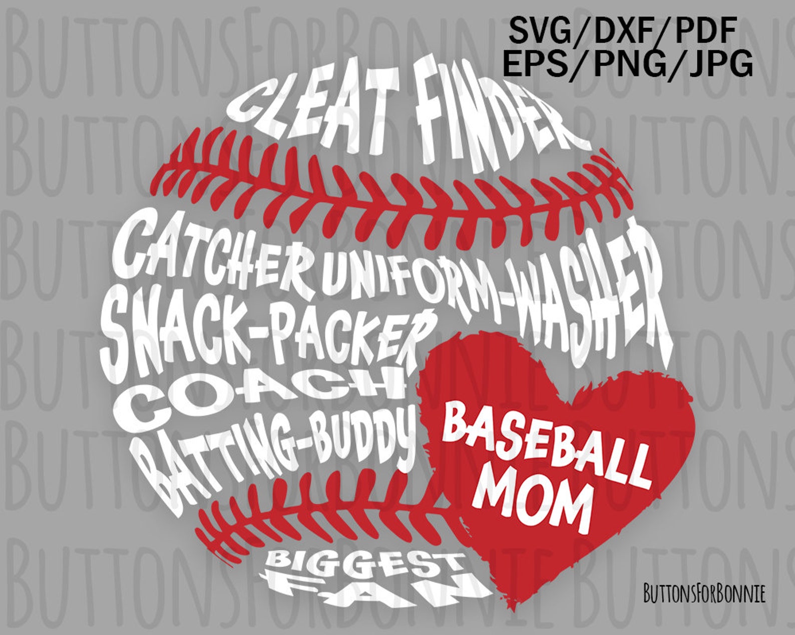 Baseball Mom SVG Baseball Mom Digital Cutting File Cricut - Etsy