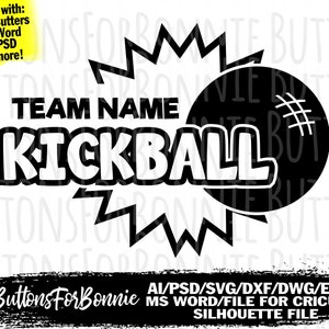 Kickball Svg, Kickball Team Svg, Kickball Game Svg, Shirt Design, DXF ...