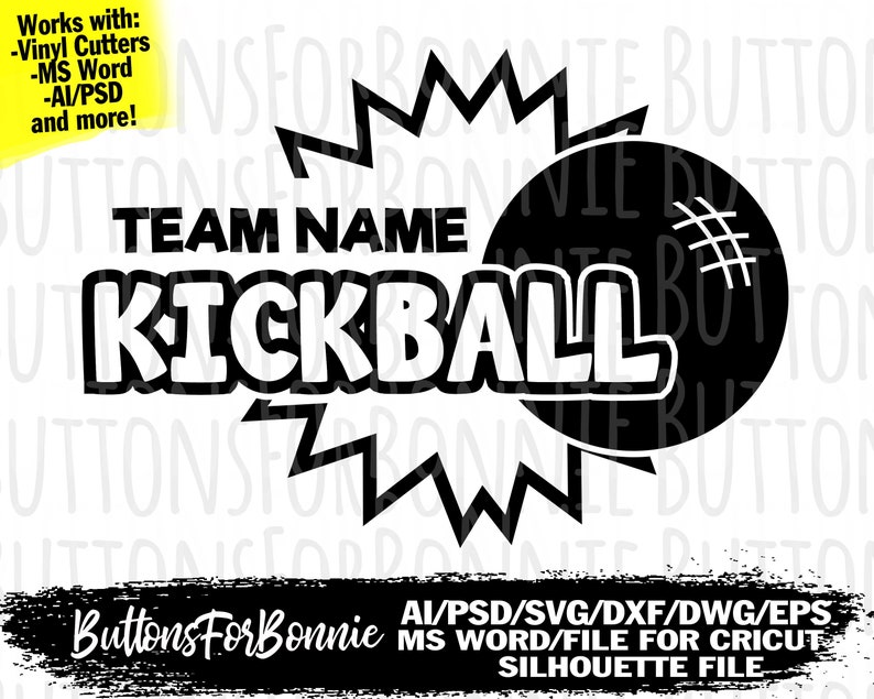 Kickball Svg, Kickball Team Svg, Kickball Game Svg, Shirt Design, DXF ...