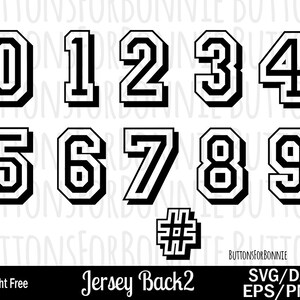 Jersey Number Svg, Jersey Back Svg, Jersey Template Svg, Numbers Svg ...