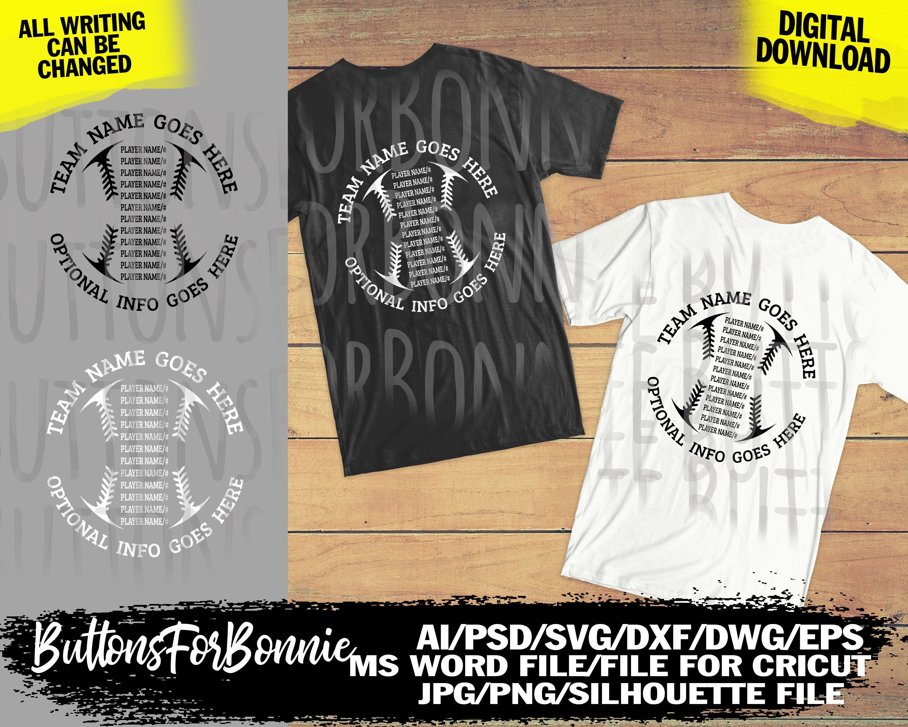 Football Team Roster Shirt Designs